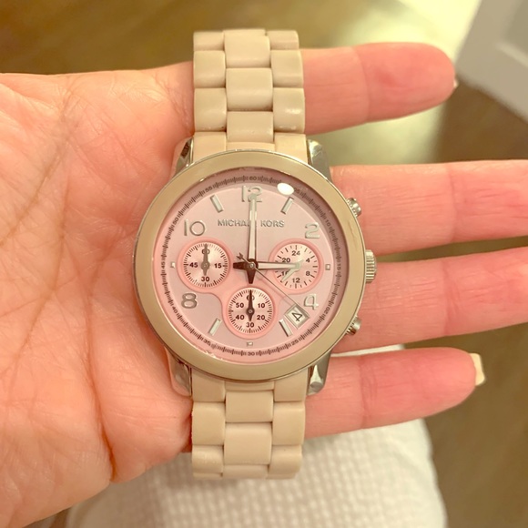 Michael Kors | Accessories | Michael Kors Silicone Pink Watch | Poshmark
